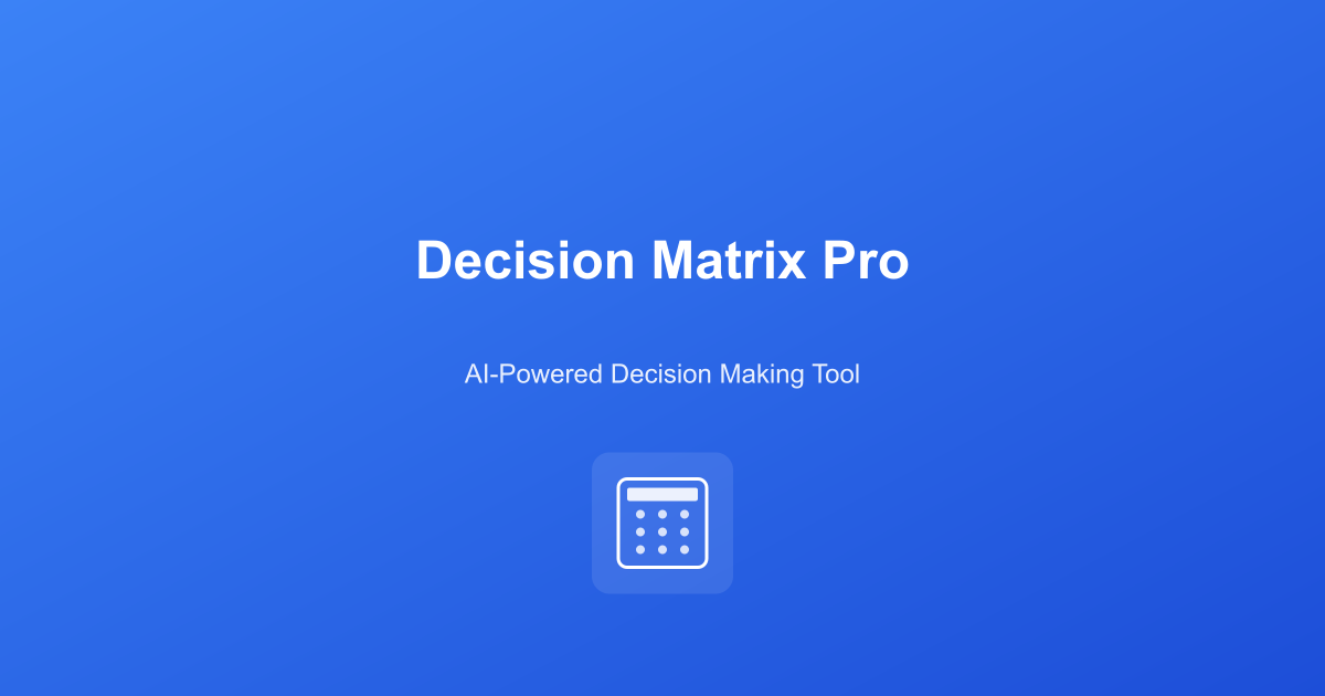 Pricing - Choose Your Decision Matrix Plan | Decision Matrix Pro | Decision Matrix Pro